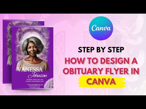 2025 How to Make a Obituary | Canva Tutorial | How To Make A Funeral Program Easily in Canva | DIY