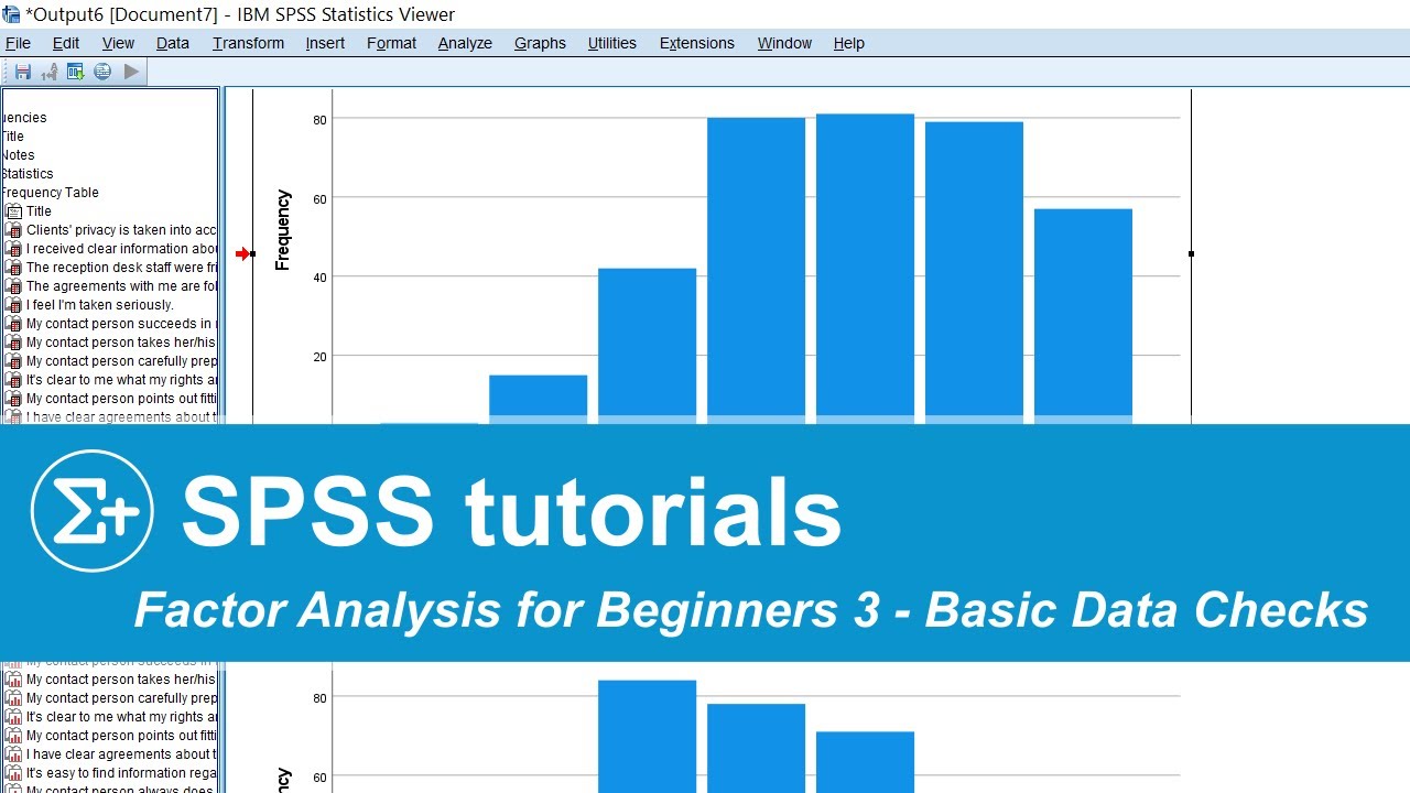 SPSS Factor Analysis for Beginners 3 - Basic Data Checks