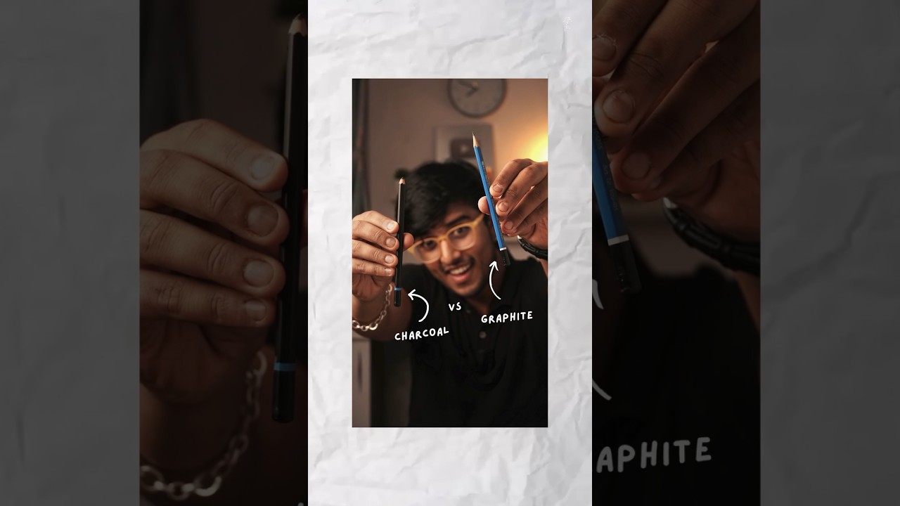 Graphite Vs Charcoal #artmaterials #artsupplies #art #sketch #painting #mrkalakar #trending #viral