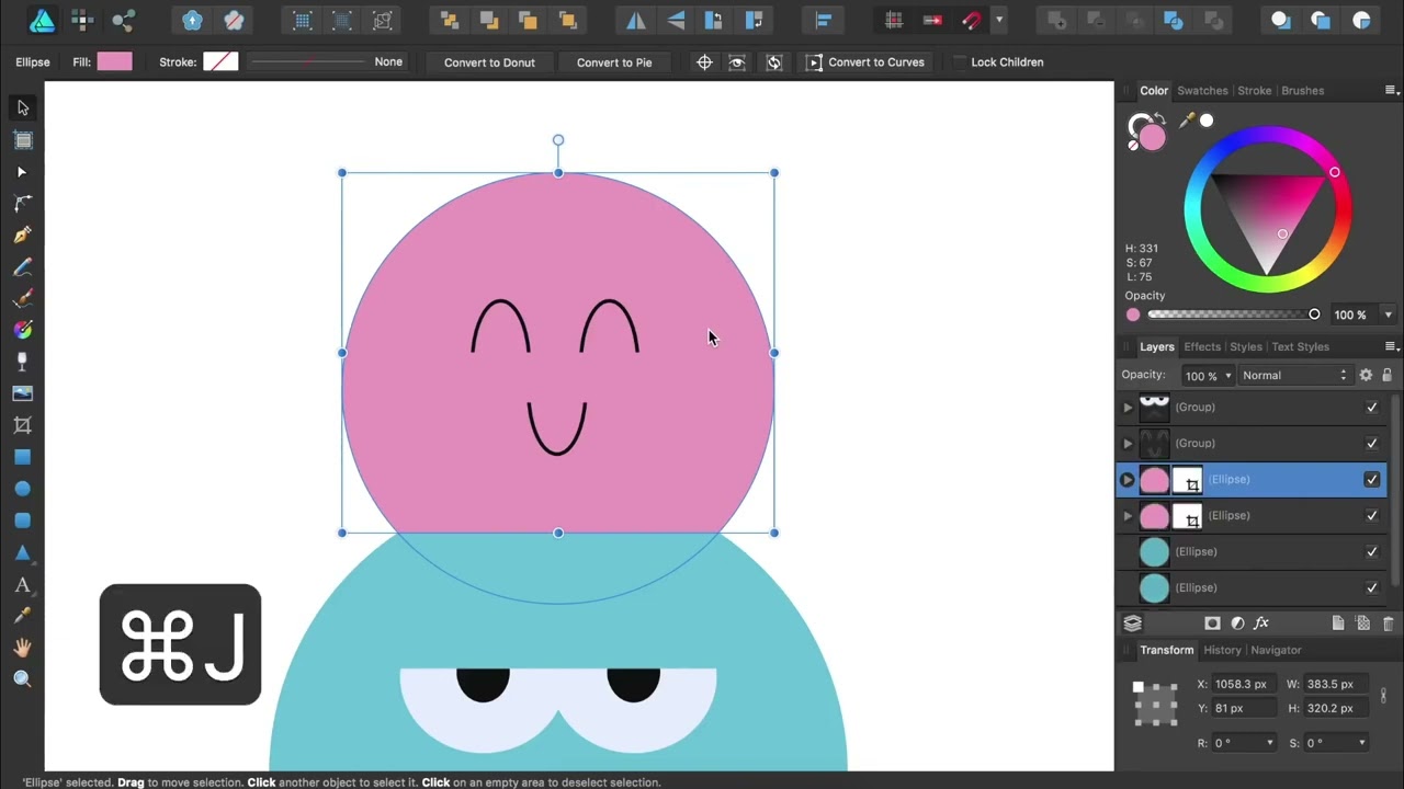 Affinity Designer - Ice Cream Sticker