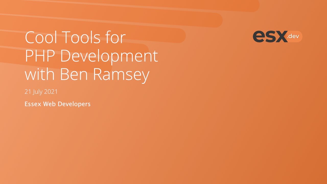 Cool Tools for PHP Development with Ben Ramsey