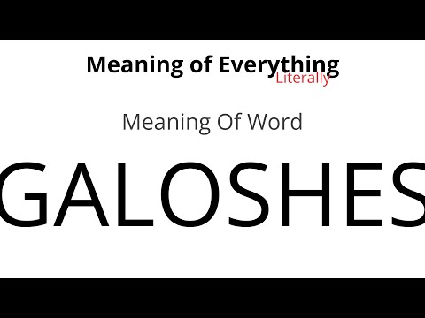 Meaning of Word - Galoshes Meaning