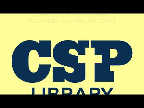 How Do I Find Harvard Business Review Articles?