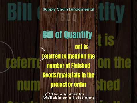 What is BOM & BOQ in Procurement?🤔 #procurement #ytshorts #thealignmentor