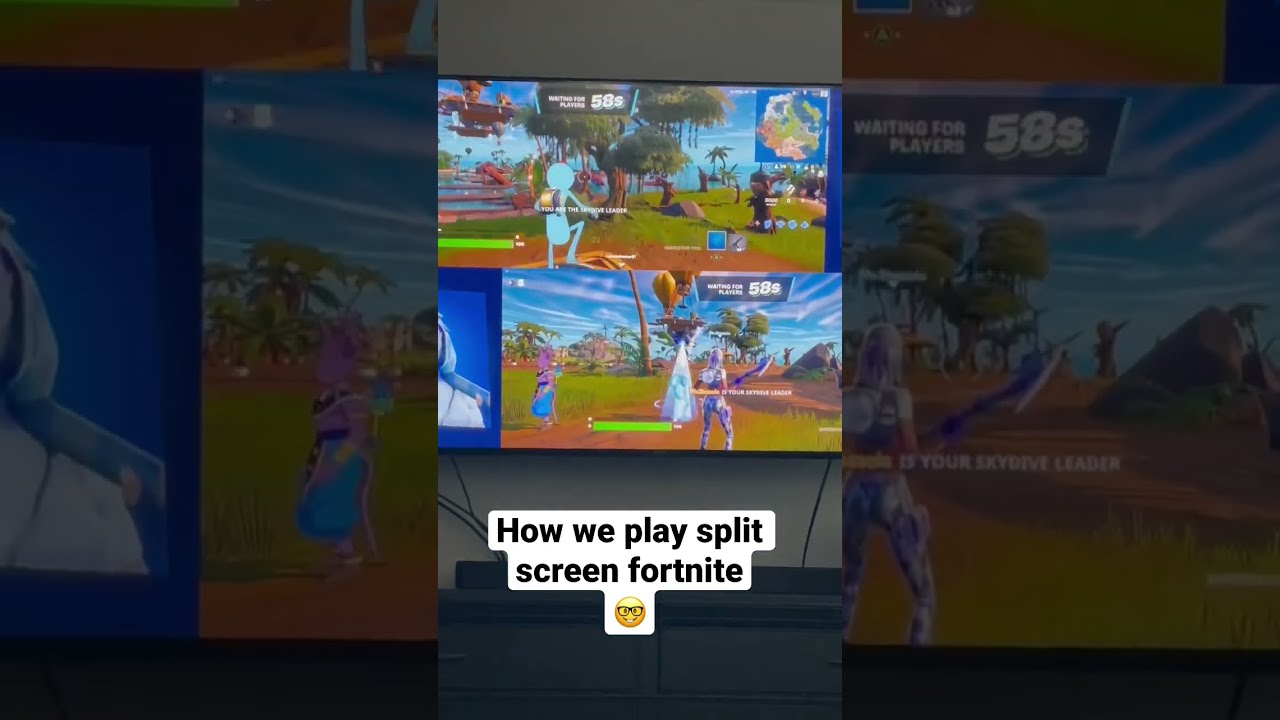 Playing Fortnite split screen is possible.