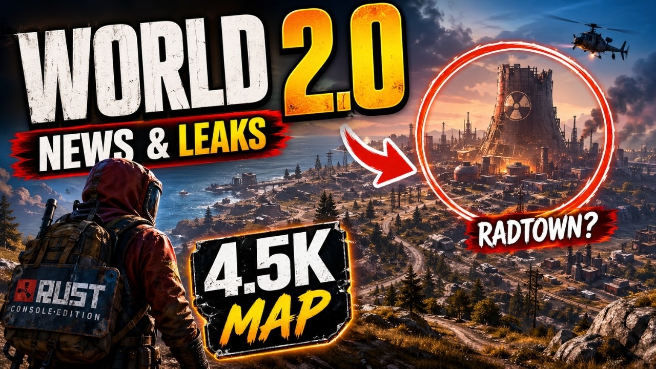 World 2.0 NEW NEWS & LEAKS: New Changes for Rust Console Edition - The 4.5k Map Update | Radtown?
