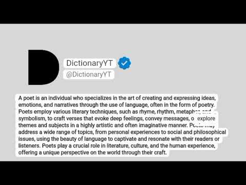 Poet Meaning in English