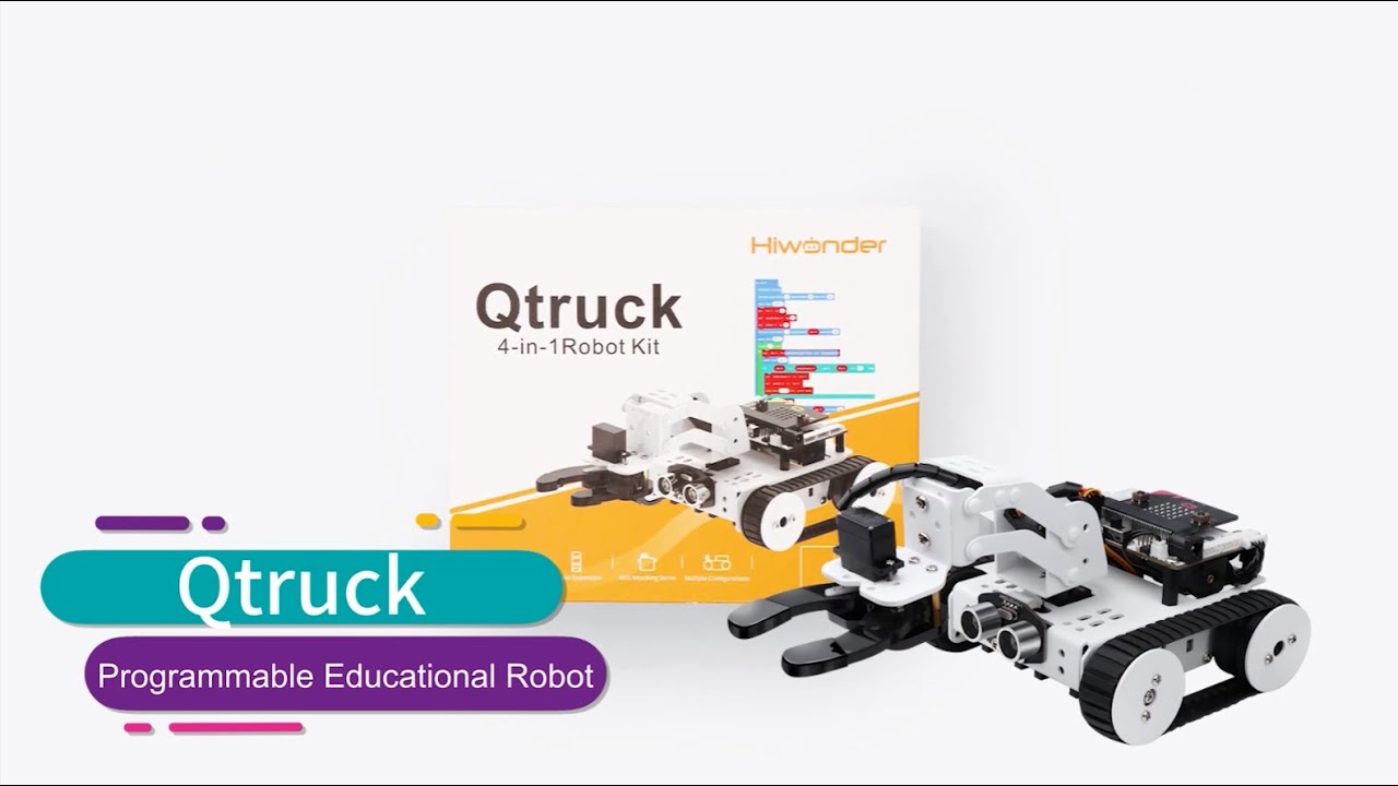 Qtruck Tank Mobile Robot with Gripper for micro:bit Bundle