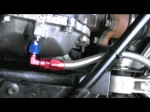 Differential oil cooler about the hose