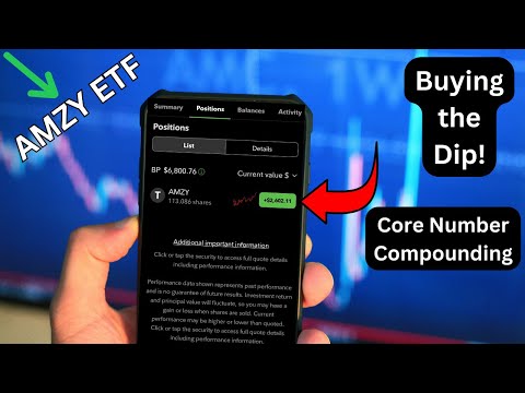 AMZY ETF - Buying the Dip - Core Number Compounding ($2600) - PASSIVE INCOME - Fidelity Brokerage