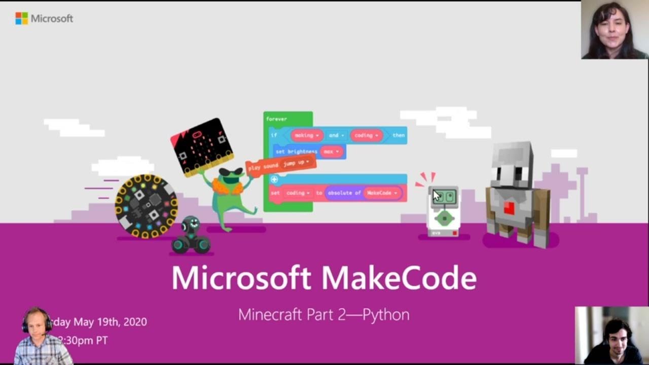 Microsoft MakeCode with Minecraft Python | COM202A