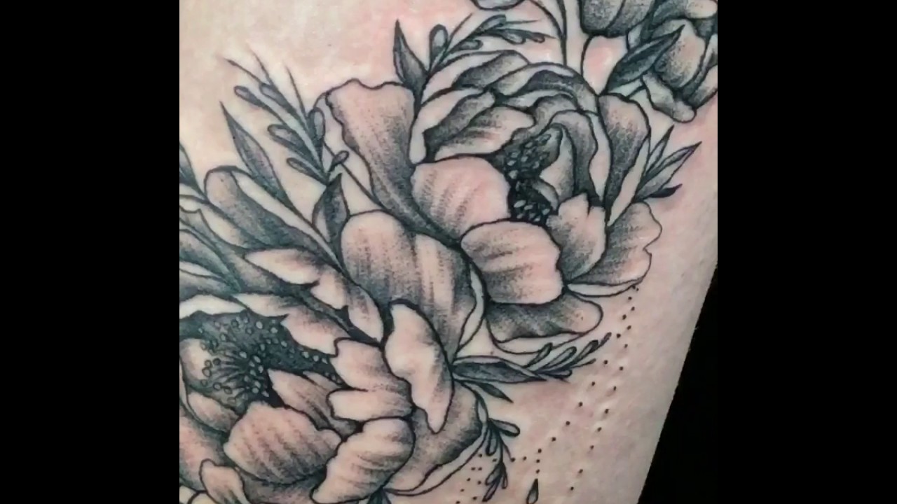 Peony tattoo Robert Costea Tattoo Art Bucharest