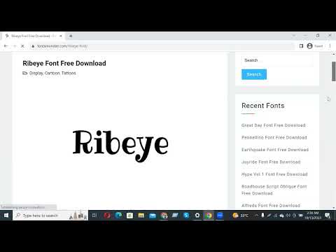 How to download and install Ribeye Font Free Download #viral #viral