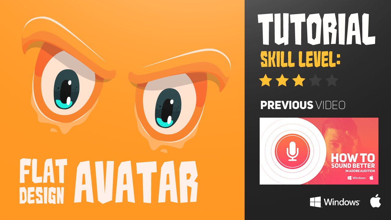 Illustrator Tutorial: Flat design avatar by Swerve™