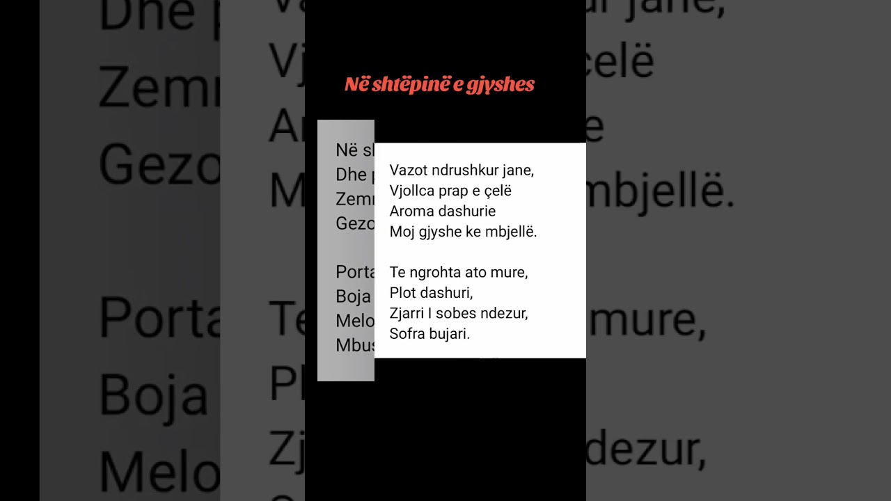 Në shtëpinë e gjyshes#dashuri #jetaime #poezi #albania #poezishqiptare #shqip #foryou