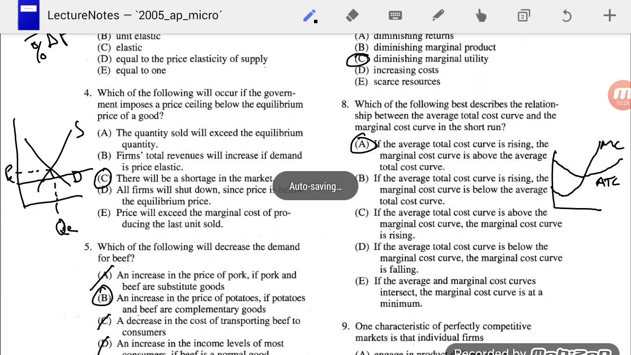 AP Microeconomics Multiple Choice - Part 1