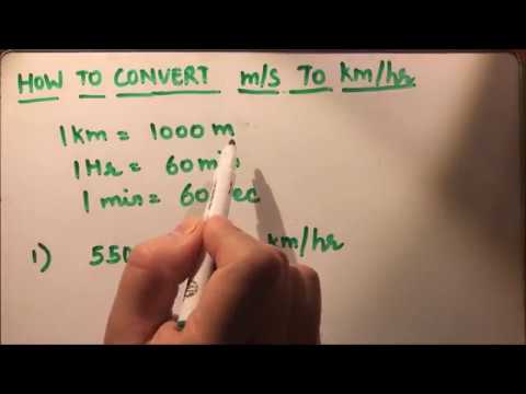 HOW TO CONVERT M/S TO KM/HR (meters per sec to kilometers per hour)