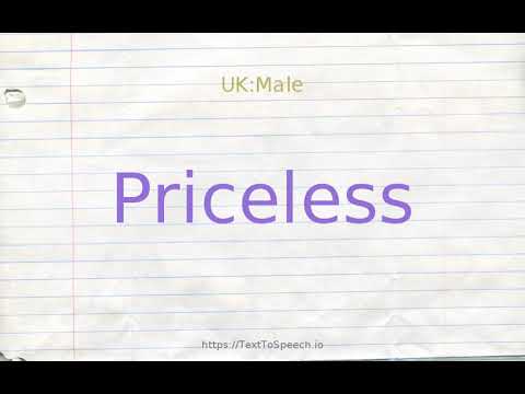 How to pronounce priceless