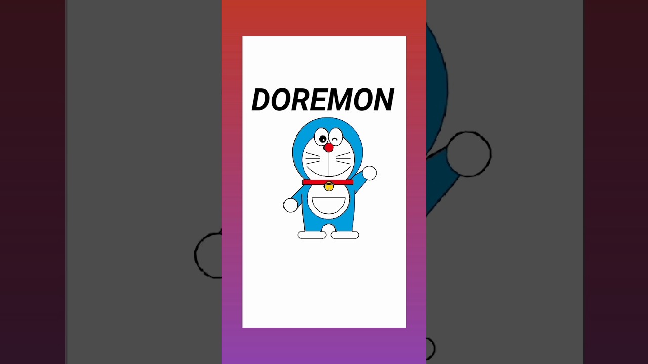 The DOREMON | Python Turtle Graphics #shorts #coding #python #turtle #graphics #doremon #drawing