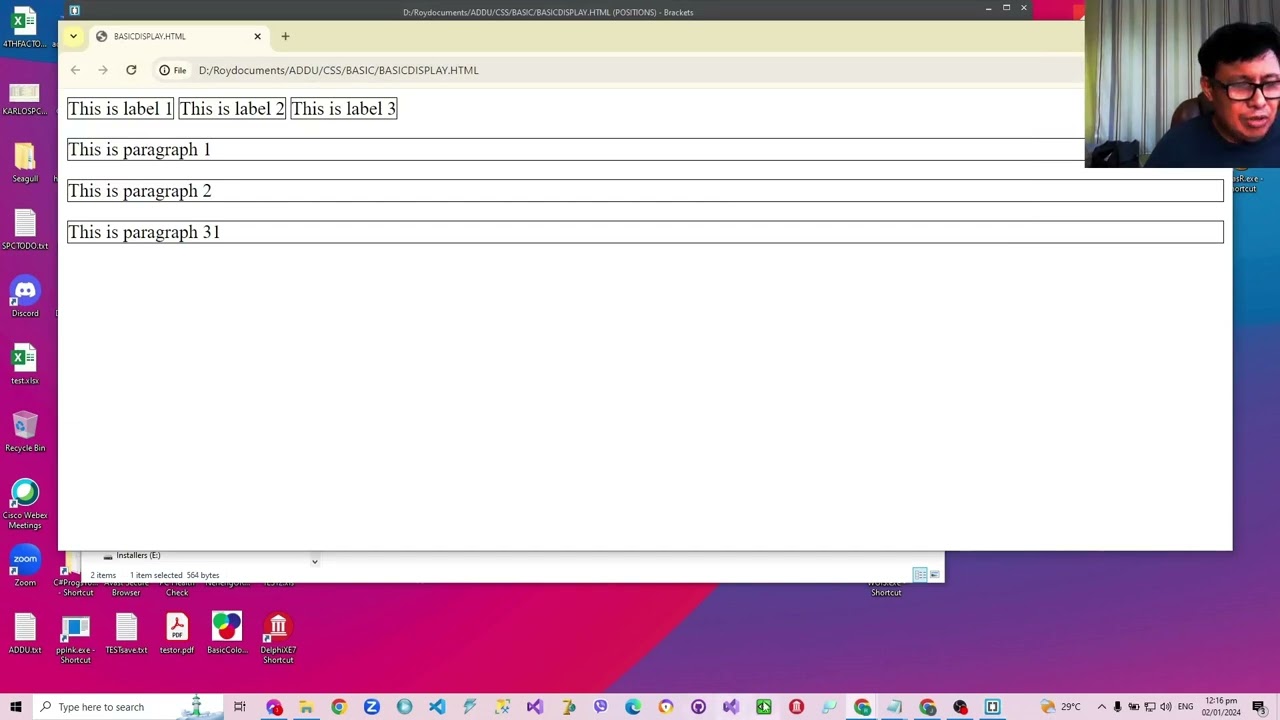 01BASIC CSS Display Inline, Block and Inline Block