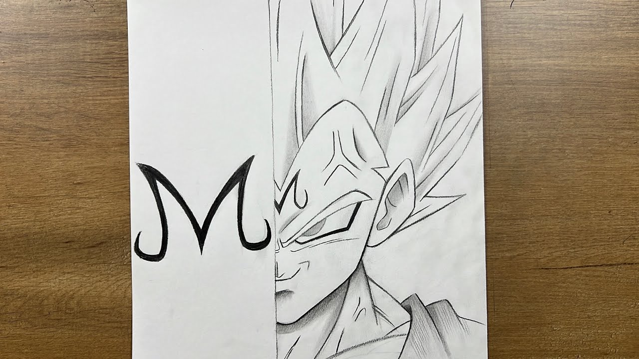 How to Draw Majin Vegeta – Step by Step (Easy Anime Tutorial)