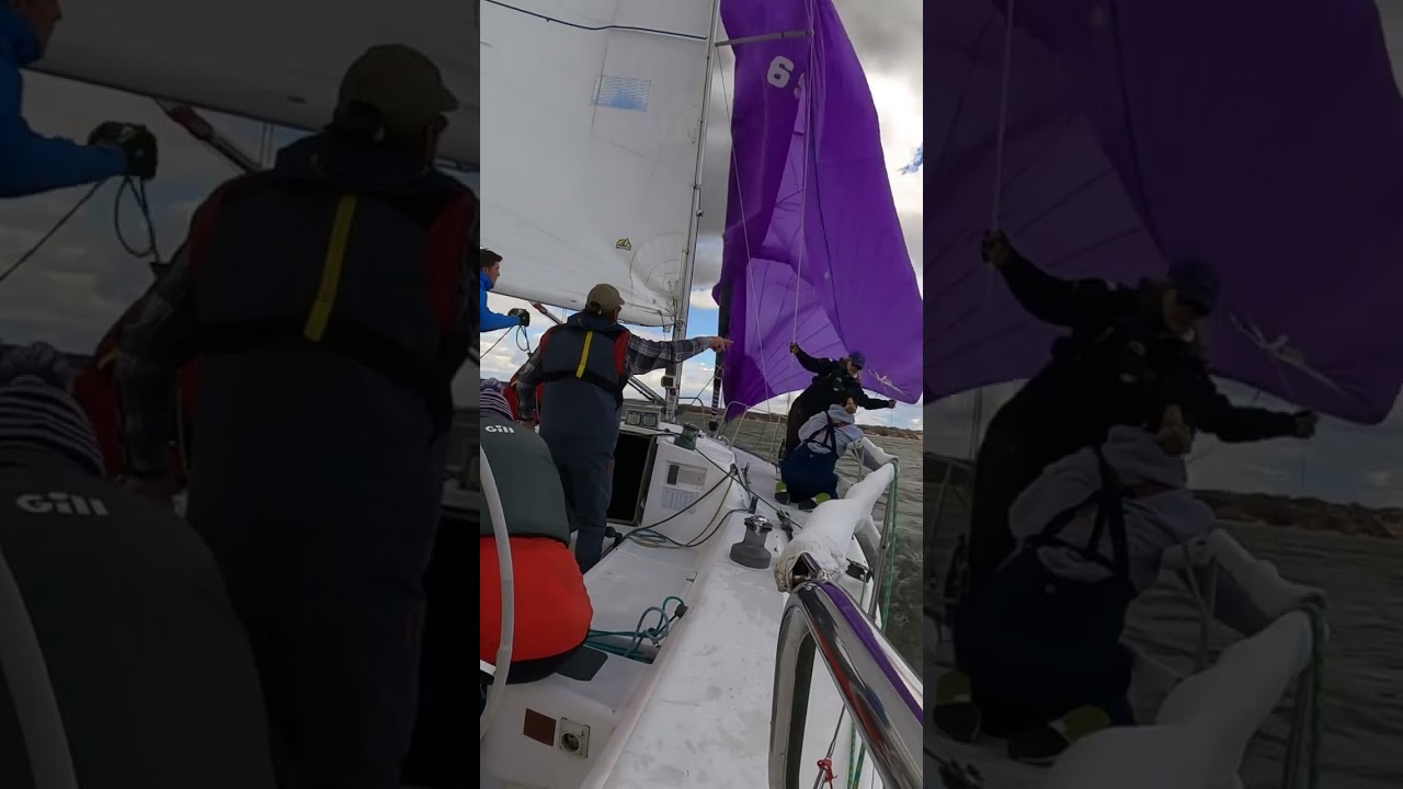 J105 near broach 30 knots of wind #sailboating #boat #yardsailing #sailing #regatta #learntosail
