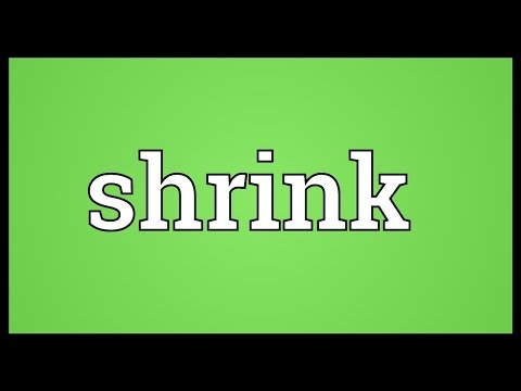 Shrink Meaning