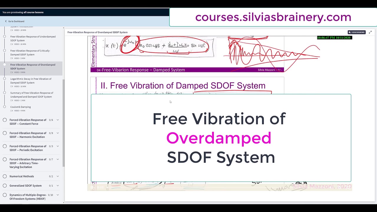Silvia's Brainery Course: Structural Dynamics Fundamentals, Promo Video