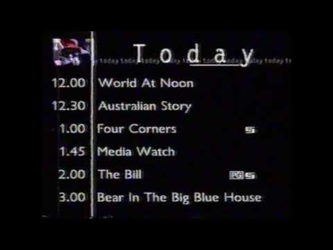 ABC TV - Tuesday Afternoon and Evening Programme Schedules (16/5/2000)