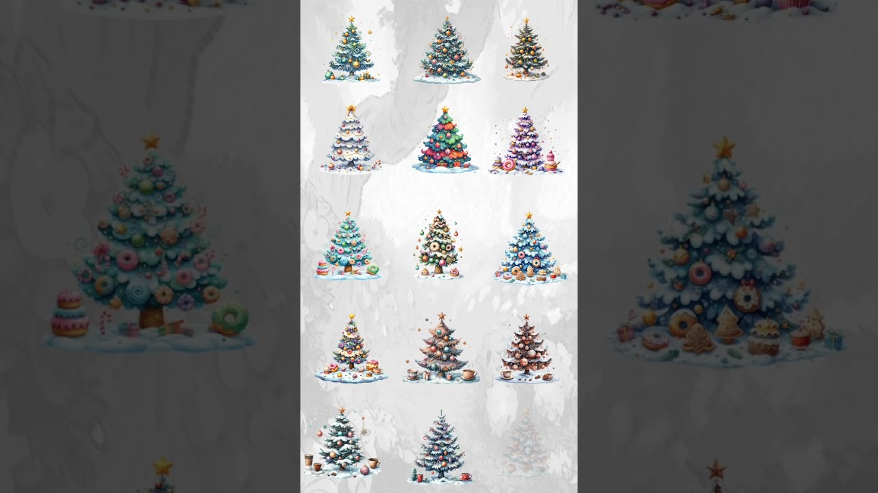 Christmas Tree Clipart - Digital Download PNG - Commercial Use - Etsy store: GardenofMyth