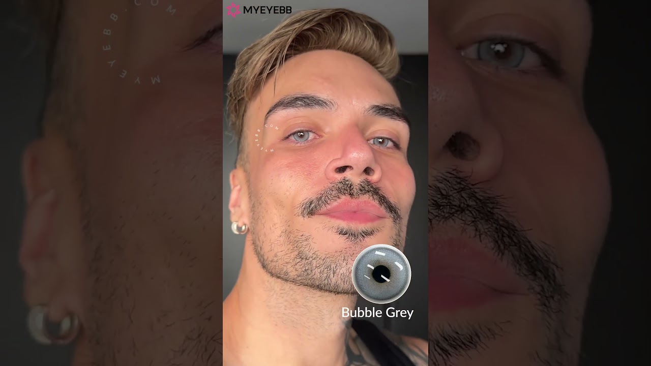 MYEYEBB Bubble Grey Colored Contacts Best for Brown eyes |Prescription#colorcontactlenses