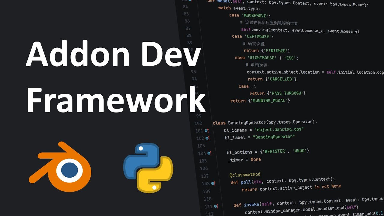 [Blender Python Tutorial] A Blender Addon Dev framework