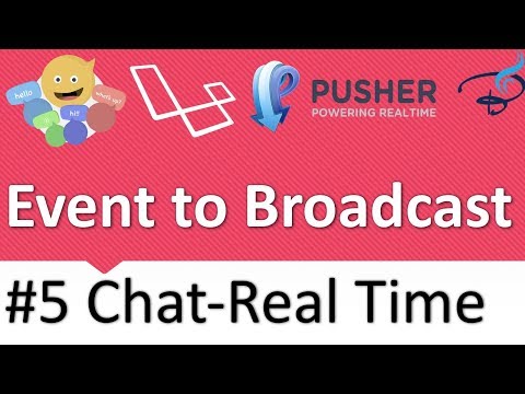 Learn Real Time Chat With Laravel Broadcast Pusher and Vuejs | Create an Event to Broadcast 5 ...