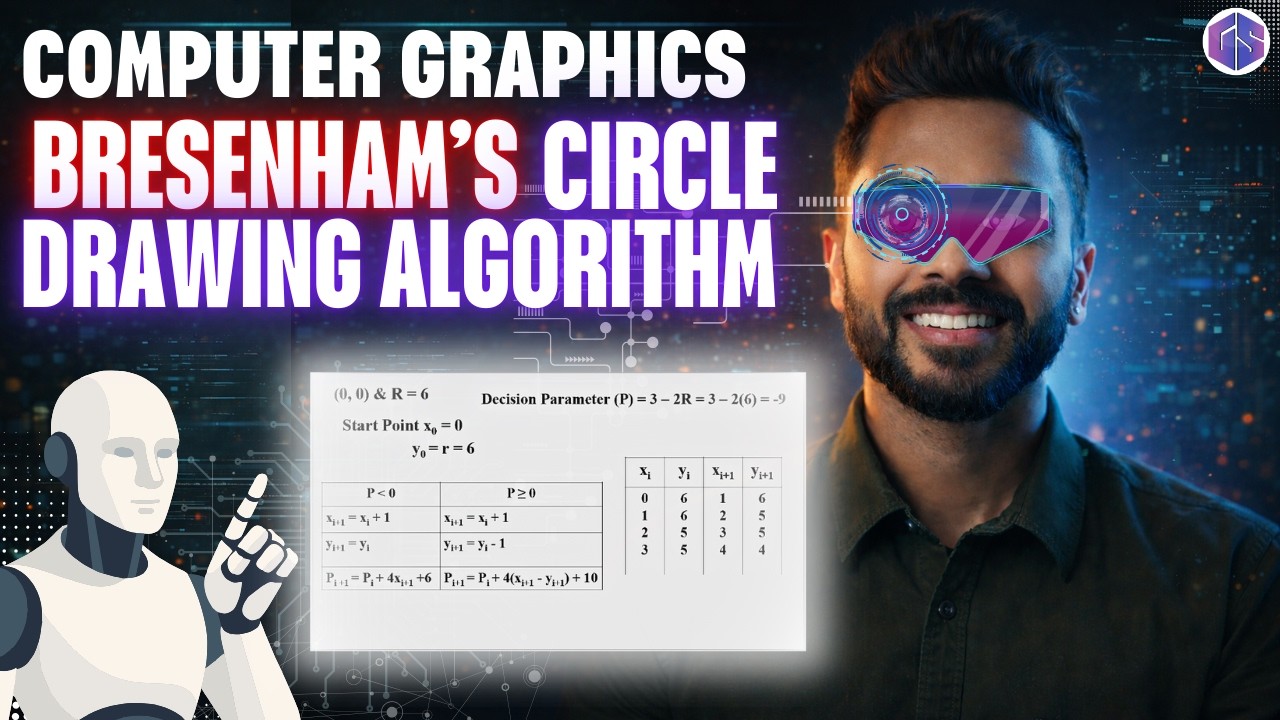 Bresenham's Circle Drawing Algorithm | Computer Graphics