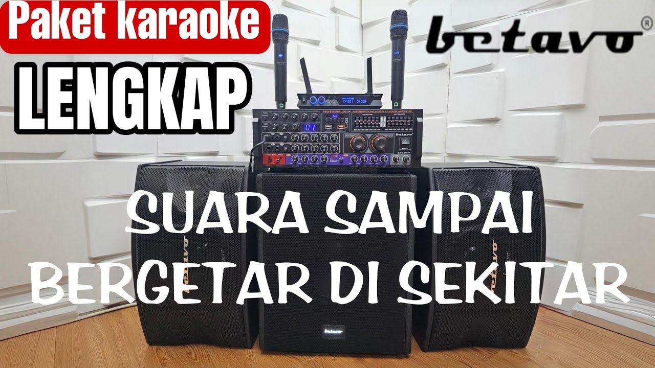 Paket karaoke Betavo 10 inch fullset sound systemsubwoofer aktif sa 120 ampli zx9200B
