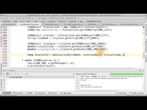 Learn Finishing the FetchWeatherTask Developing Android Apps - Mind Luster