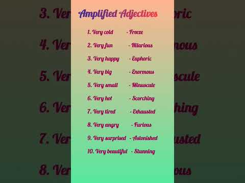 #Amplified Adjectives #advancedenglish #basicenglish #english #easy #learning #synonyms