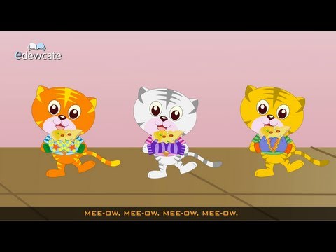 Edewcate english rhymes | Three Little Kittens Lost Their Mittens