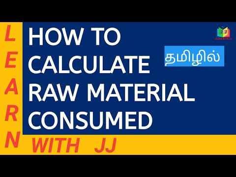 How to Calculate Raw Material Consumed in Tamil|| Cost sheet Raw material consumed