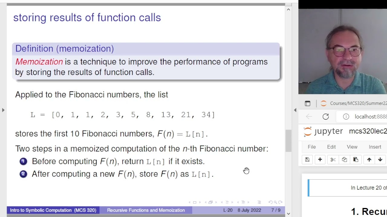 Recursive Functions and Memoization in Python and SageMath