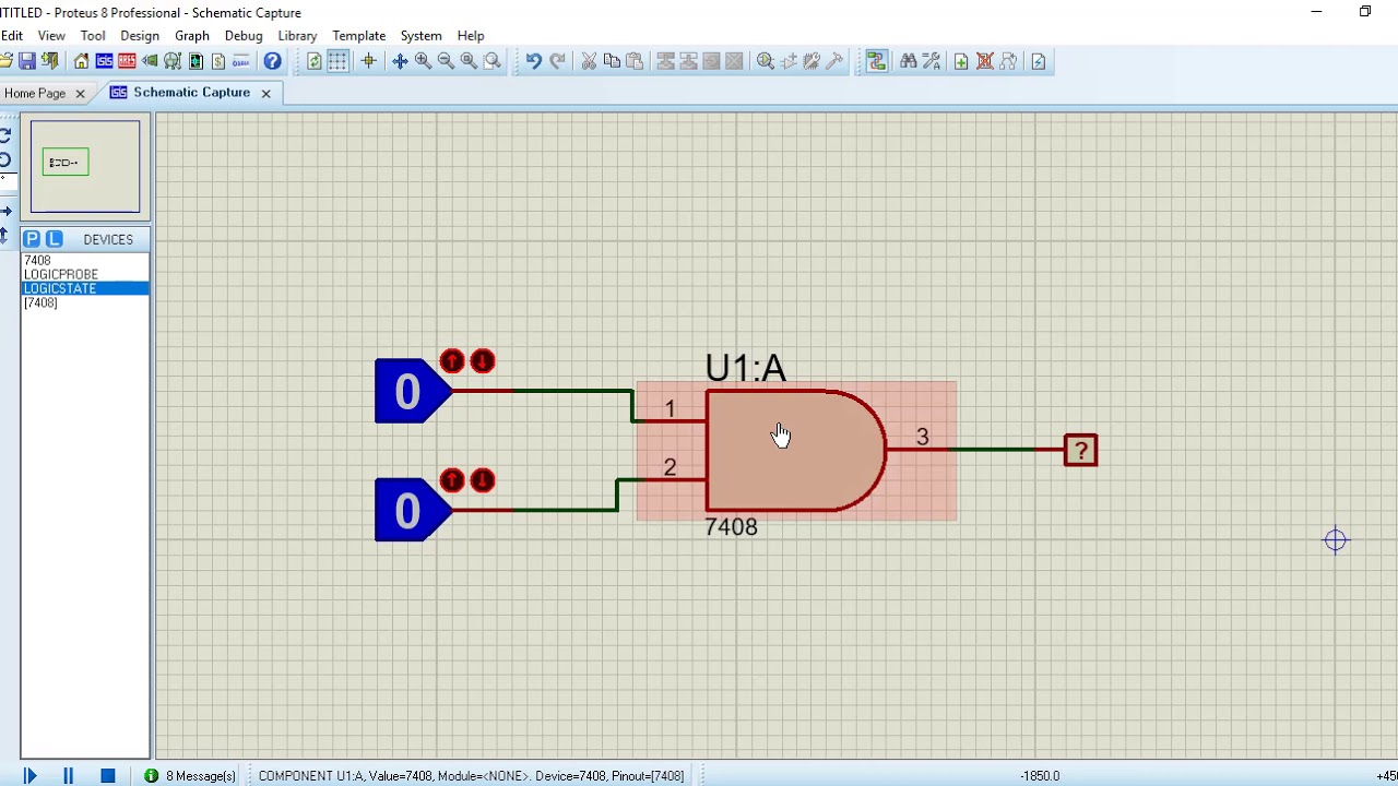And Gate Simulation In Proteus | Logic Gate Practical | And Gate Simulation |