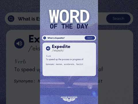 Word of the Day: Expedite ⚡Meaning: To speed up a process or make something happen faster. 🚀