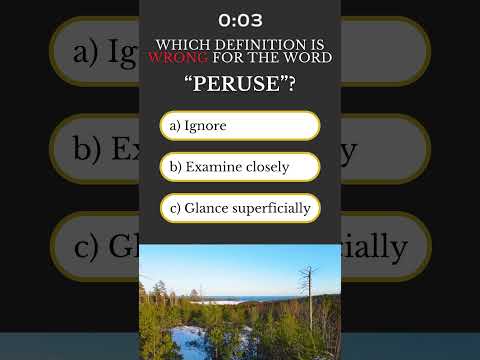 PERUSE is a contronym; a word with two meanings that contradicts each other. #vocaboftheday
