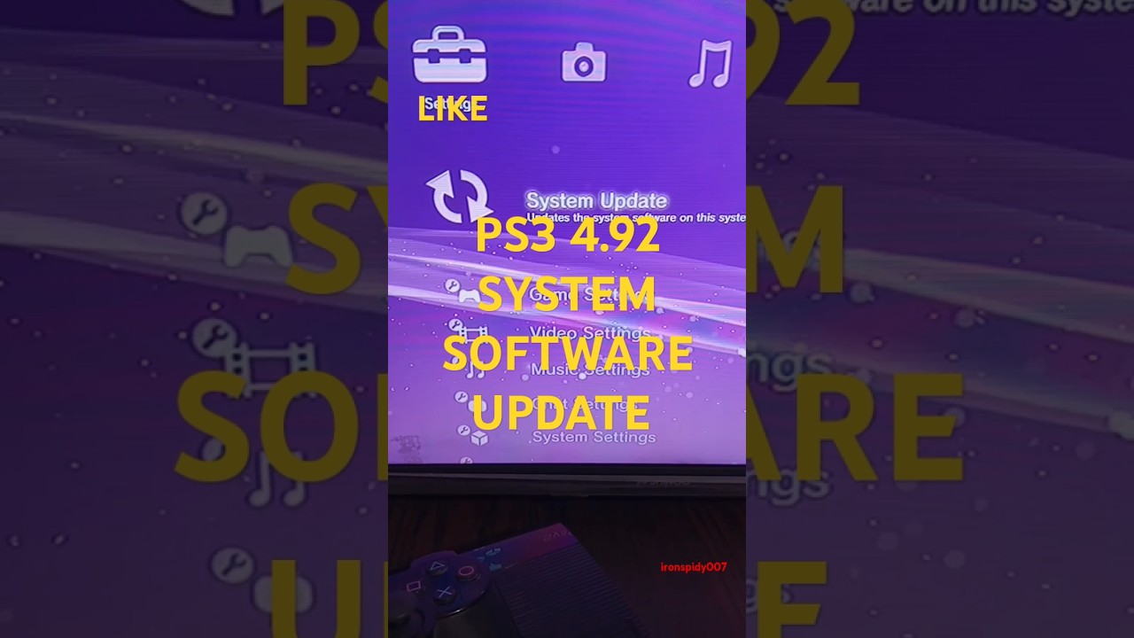 PS3 2025 System Software Update 4.92 - Sony #ps3 #gaming #playstation