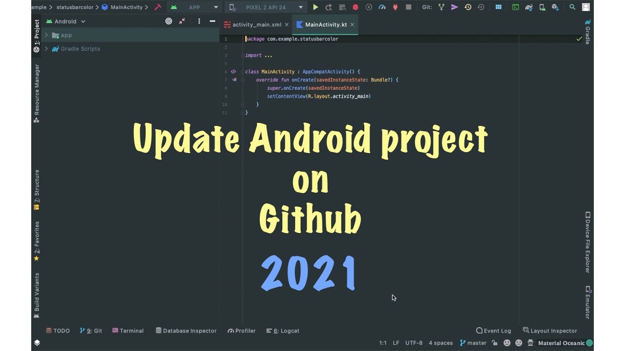 Update Android Project on Github