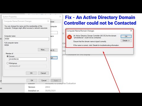 Fix: An Active Directory Domain Controller Could Not be Contacted | cannot connect to domain