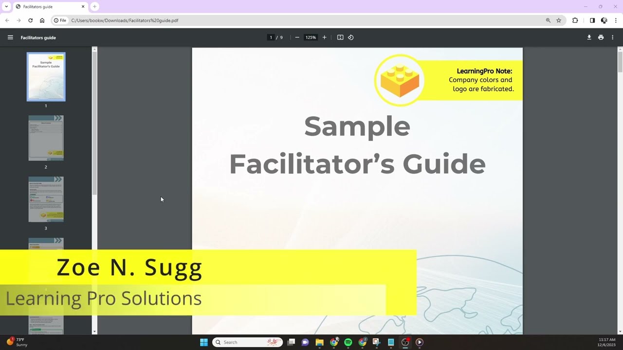 Facilitators Guide Tour