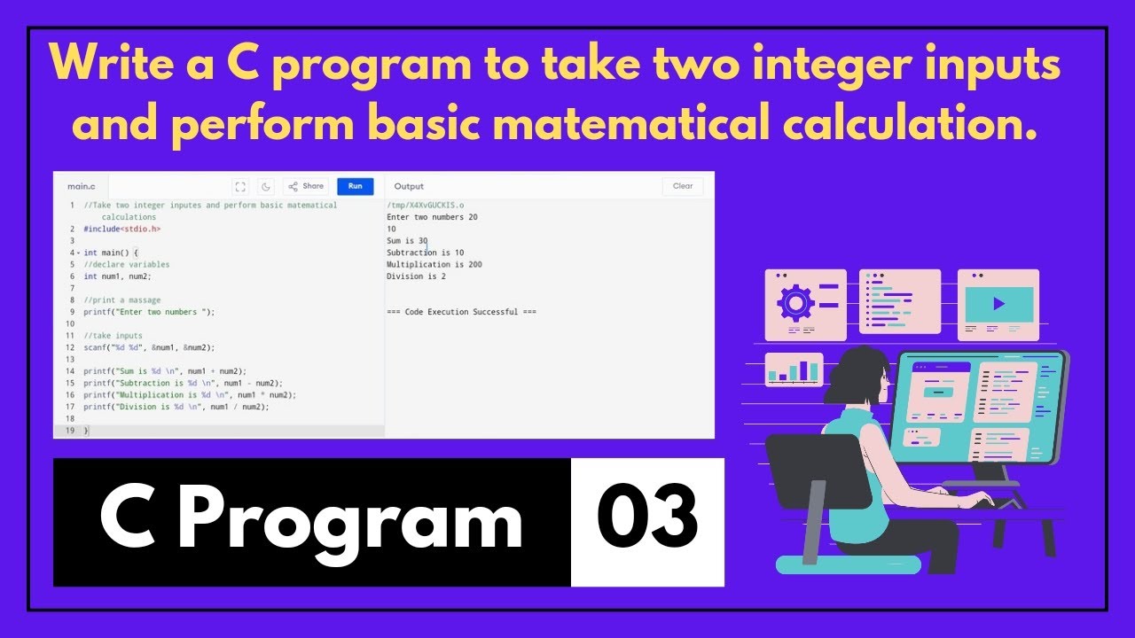 C Tutorial - 03 | Arithmetic Operations in C Programming