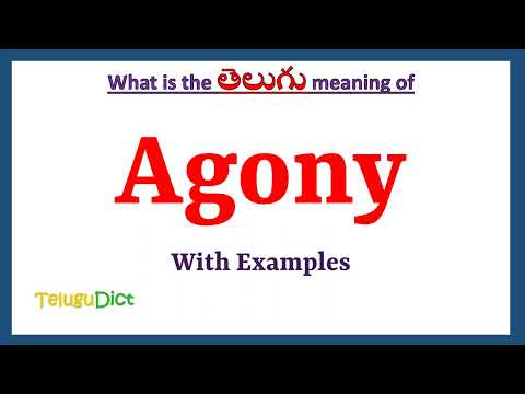 Agony Meaning in Telugu | Agony in Telugu | Agony in Telugu Dictionary |