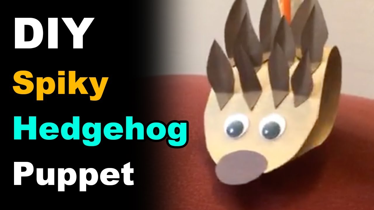 DIY Spiky Hedgehog Puppet